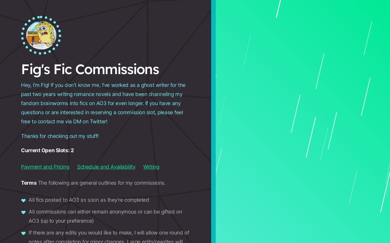 Fig's Commissions Info